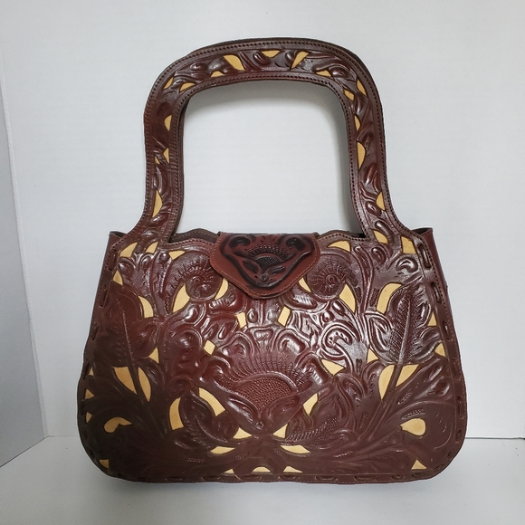 King Ranch | Bags | King Ranch Brown Intricate Handtooled Inlay Leather ...